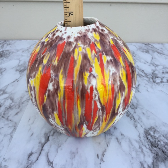 Vintage | Accents | Vintage 7s Hand Painted Splatter Painted Vase ...